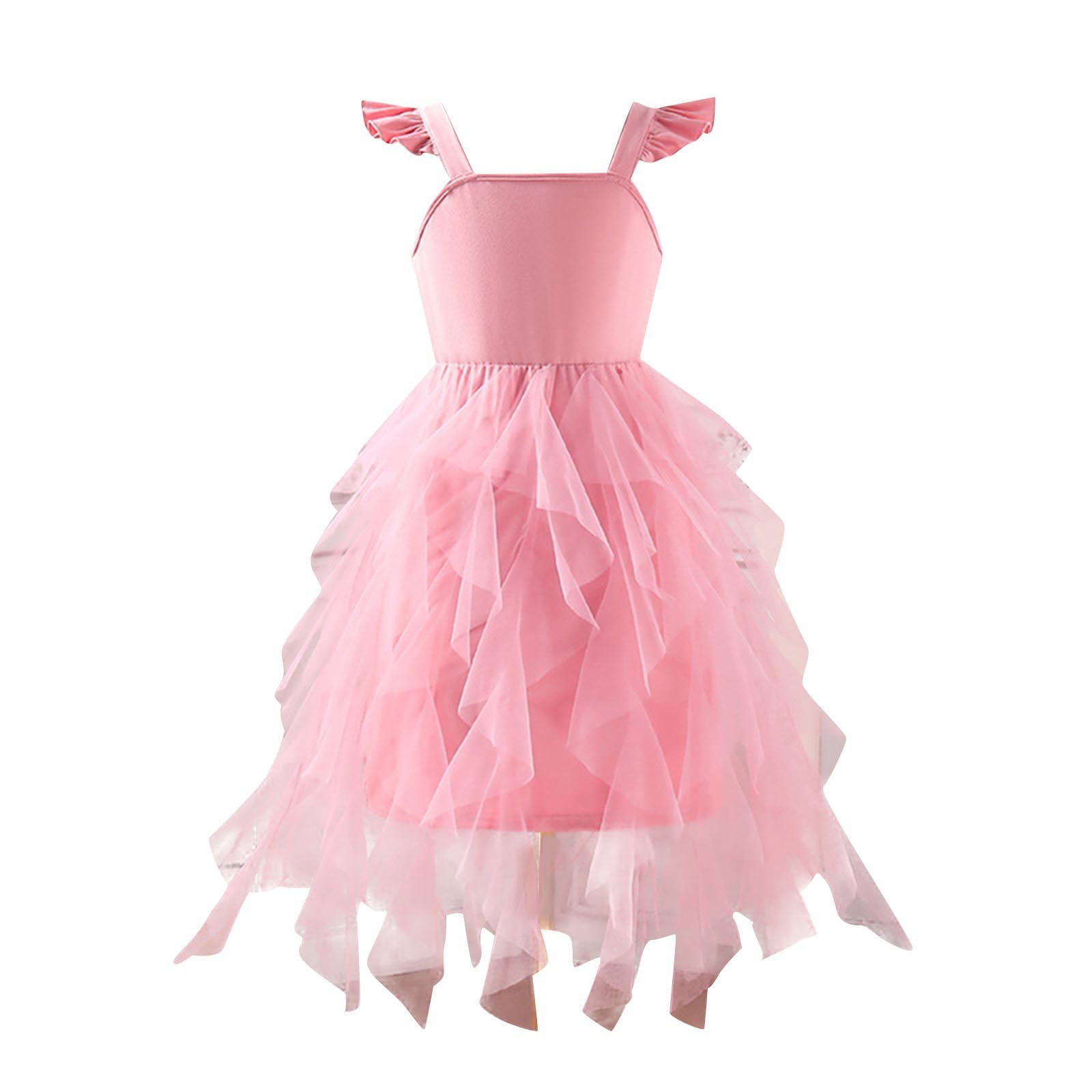 Annhoo Girls' Spaghetti Strap Dresses Solid Color Sleeveless Summer ...