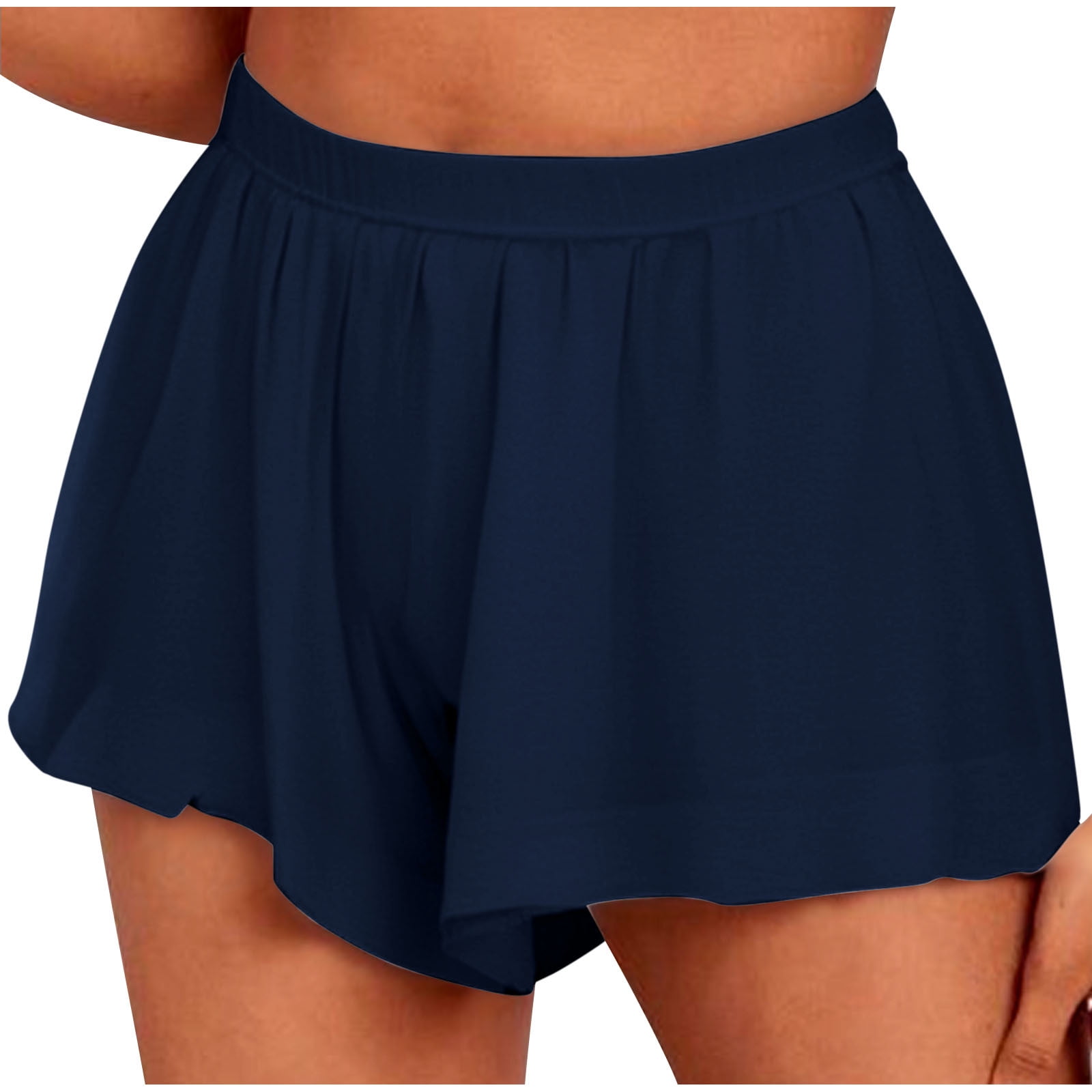 Annhoo High Waisted Shorts Women Summer Casual Pleated Wide Leg Shorts ...