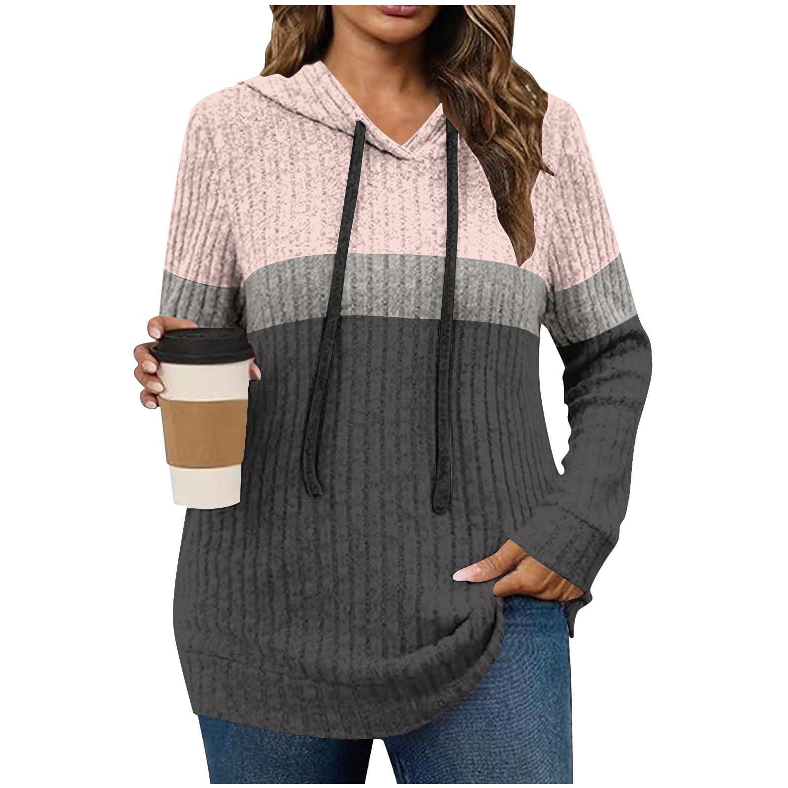 Annhoo Hoodies for Women Long Sleeve Drawstring Hooded Workout Running ...