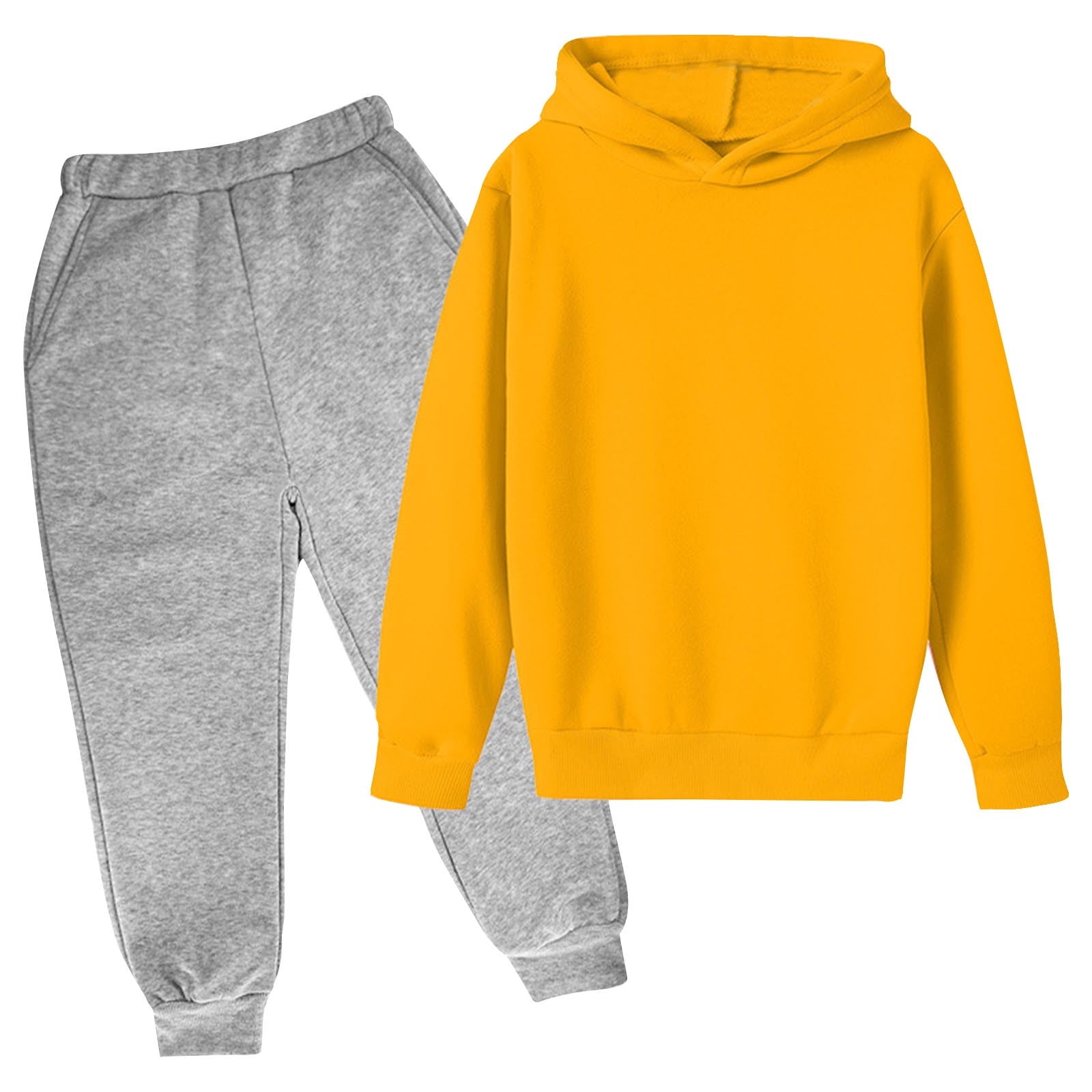 Annhoo Kids 2 Piece Sweatsuits Outfits Boys Girls Long Sleeve Hooded ...