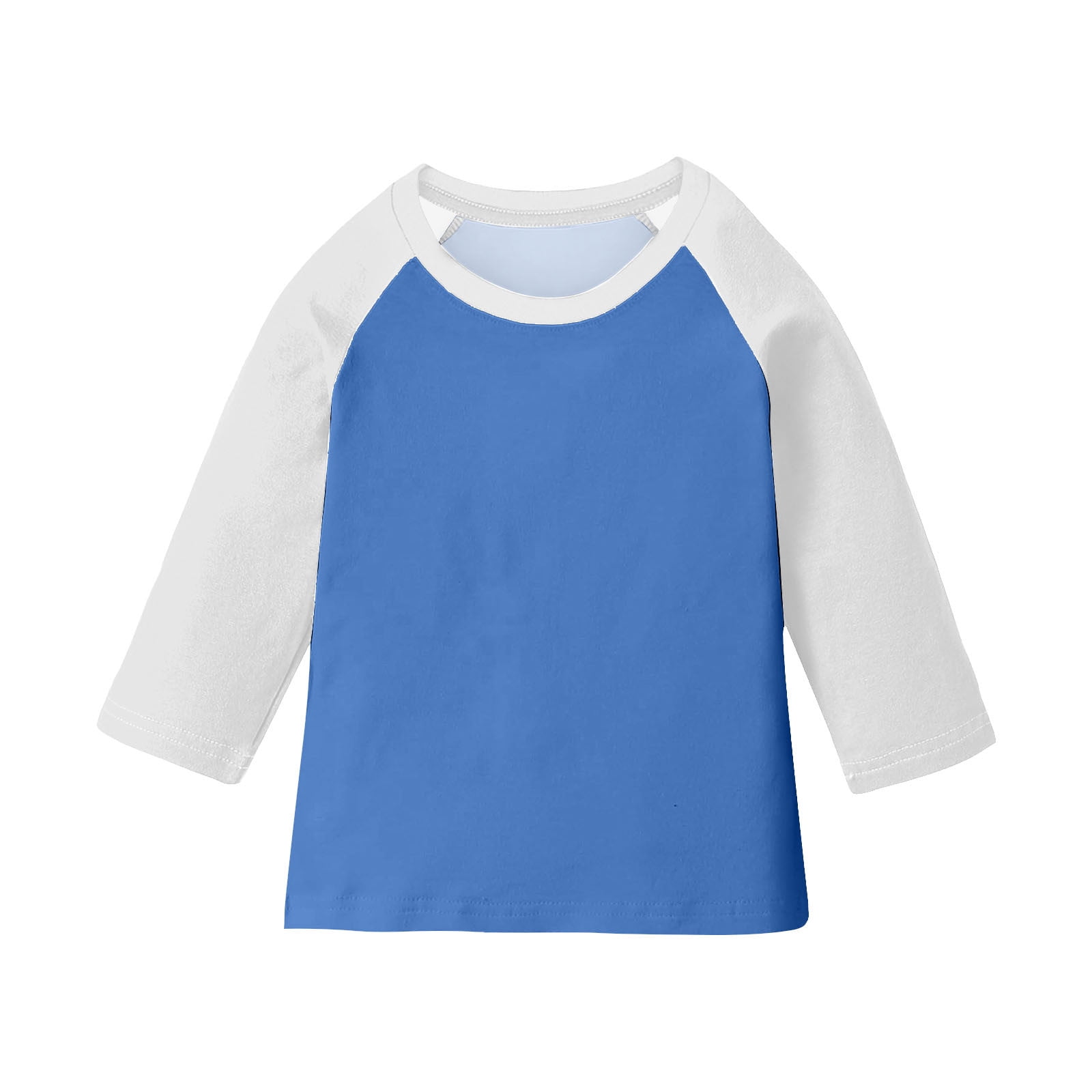 Annhoo Kids Tops Crewneck Block Color Pullover 3/4 Sleeve Loose Girls ...