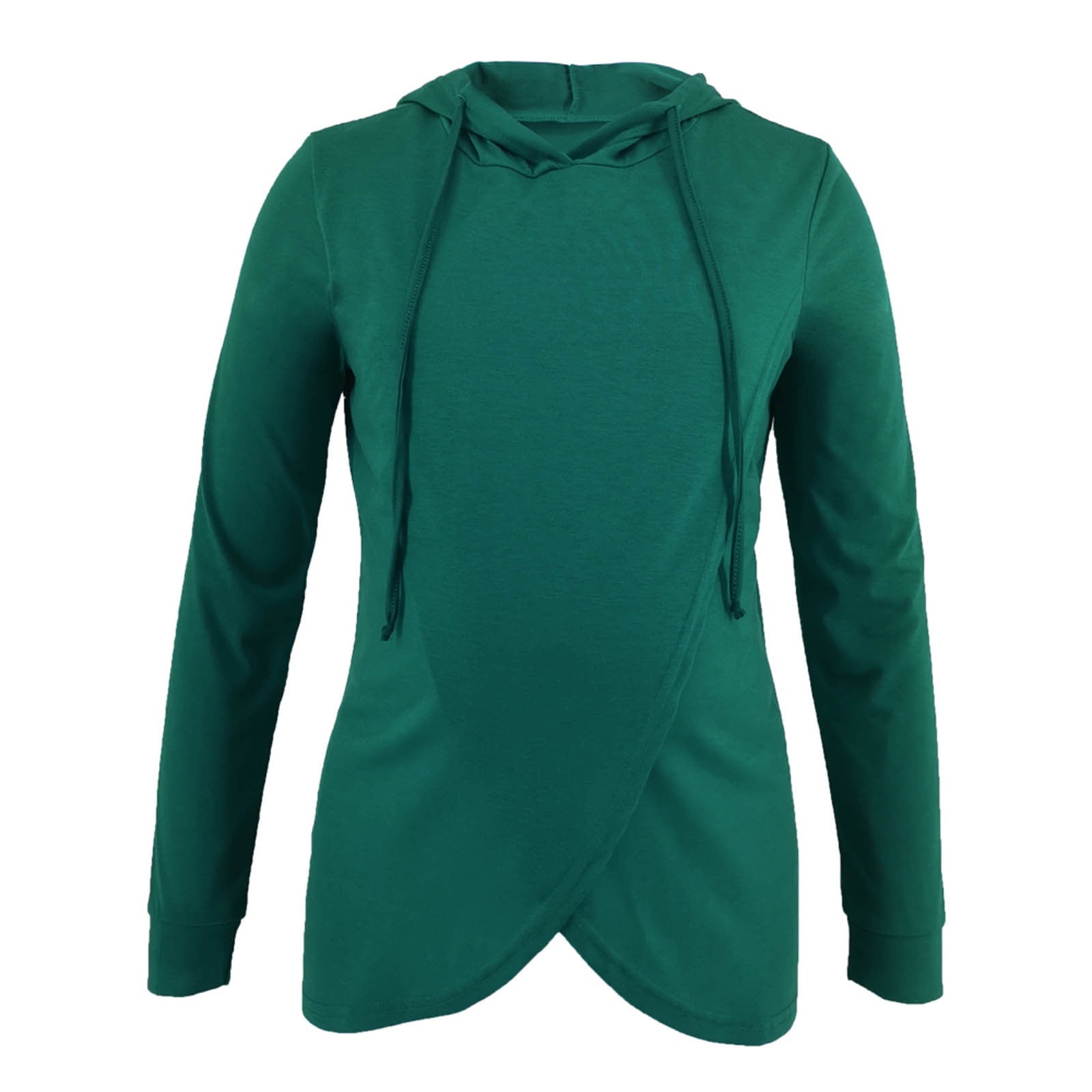 Annhoo Nursing Maternity Tops Long Sleeve Layered Drawstring ...