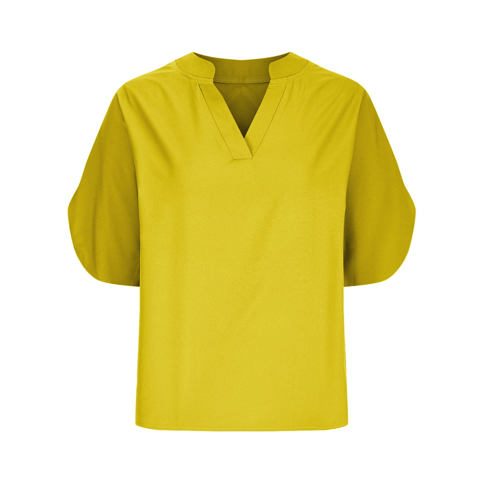 Annhoo Summer Tops for Women Business Casual Ruffled Sleeve V Neck ...