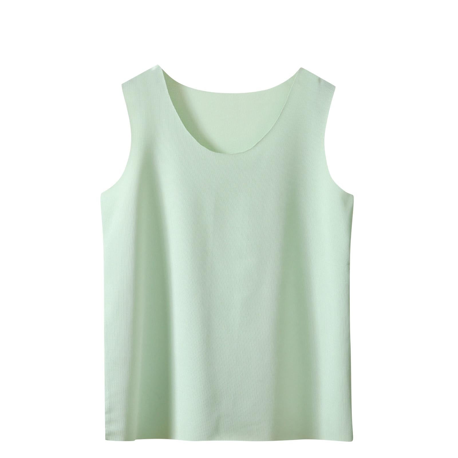 Annhoo Tank Tops for Girls Crew Neck Sleeveless Shirts Cute Solid ...