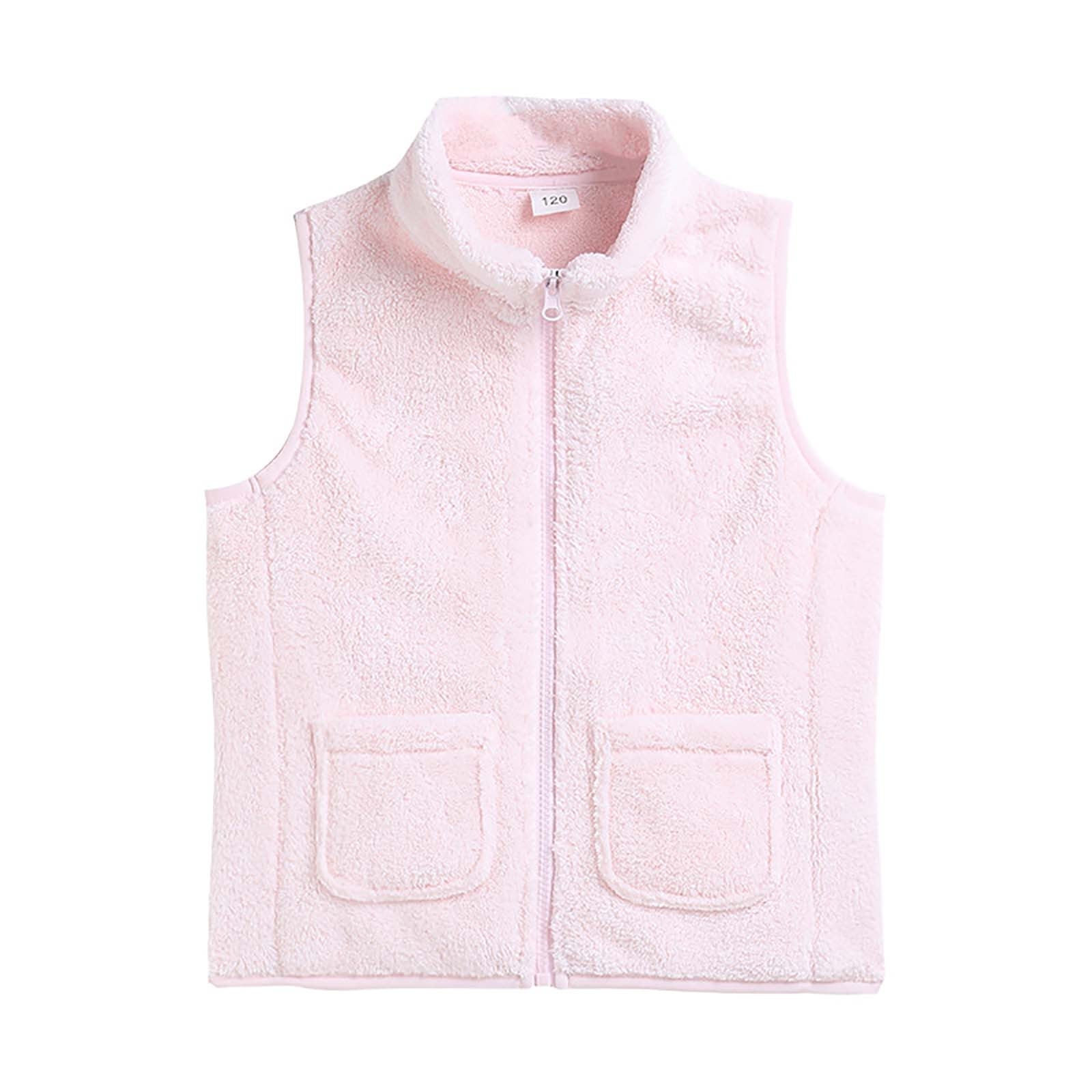 Annhoo Toddler Boys Girls' Fleece Vest Fall Winter Sleeveless Zipper up ...
