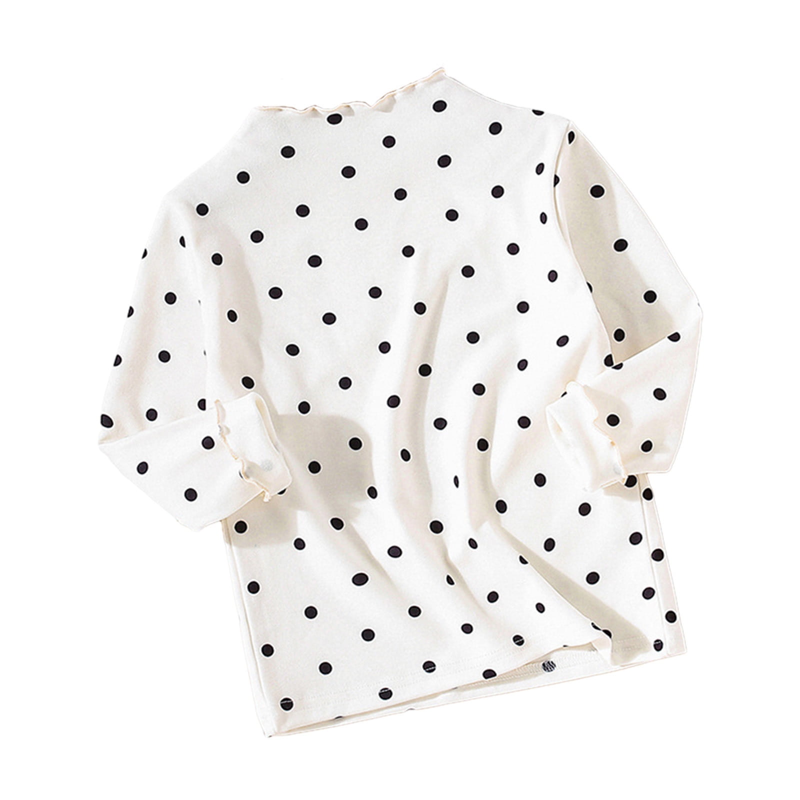 Annhoo Toddler Girls Fall Shirts Mock Neck Long Sleeve Tees Trendy ...