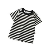 Annhoo Toddler Lightweight Breathable Tops Short Sleeved Block Color ...