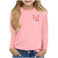 Annhoo Valentine's Day Shirts for Kids Long Sleeve Crewneck Solid Color ...