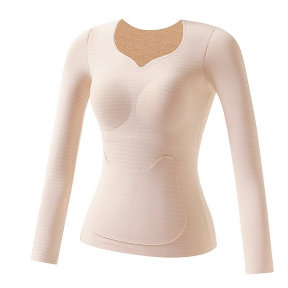 Annhoo Warm Tops for Kids Long Sleeve Crewneck Solid Color Slim Basic ...