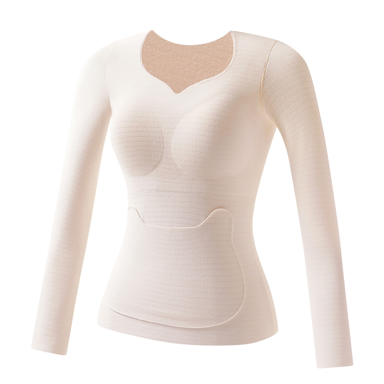 Annhoo Warm Tops for Kids Long Sleeve Crewneck Solid Color Slim Basic ...