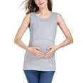 Annhoo Women's Nursing Tank Top Summer Double Layer Sleeveless Round ...