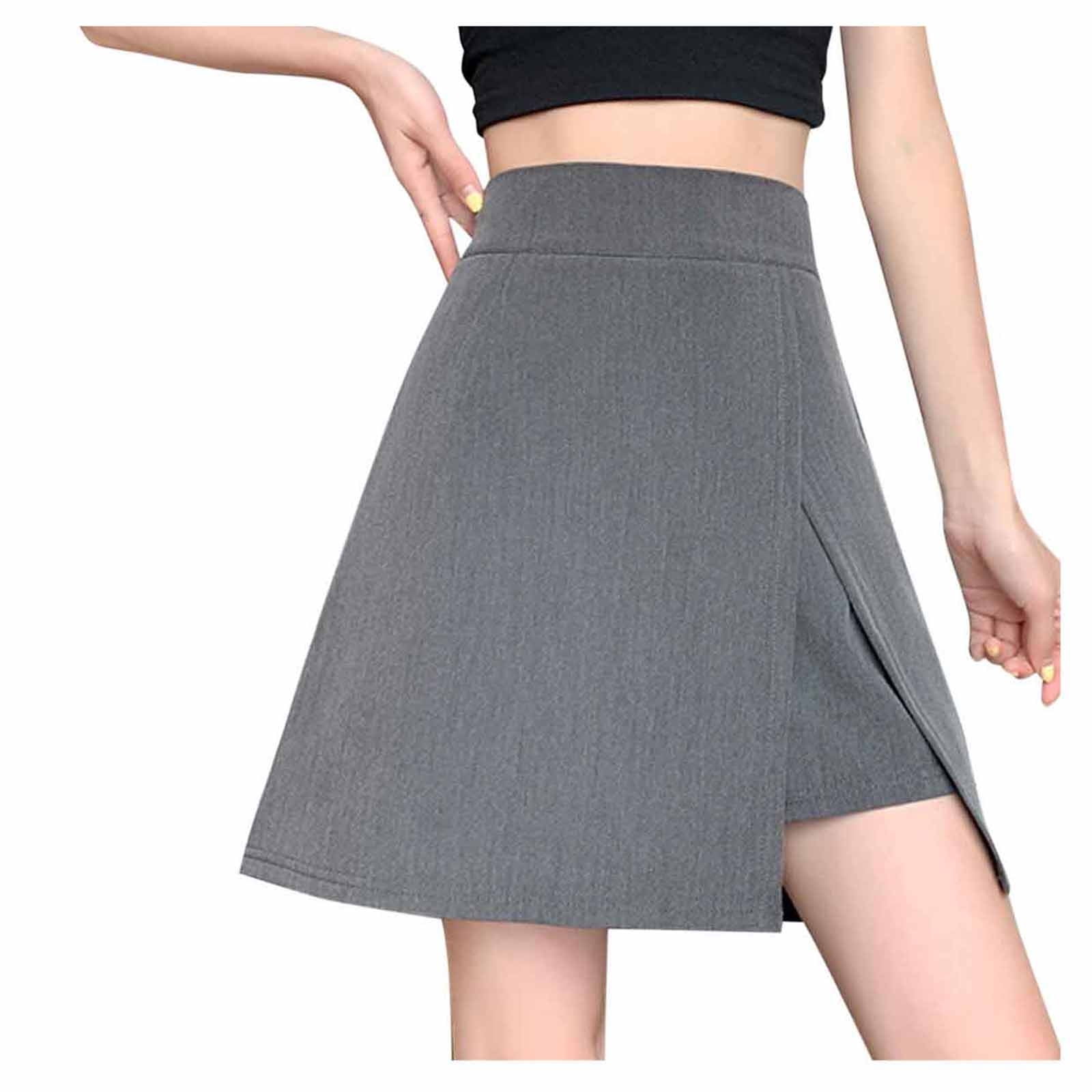 Annhoo Womens Skorts High Waisted Summer Fashion Irregular Hem Side ...