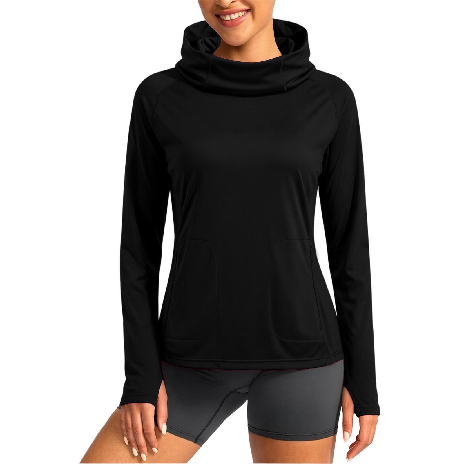 Annhoo Workout Shirts for Women Upf50+ Sun Protection Quick-Dry Blouses ...