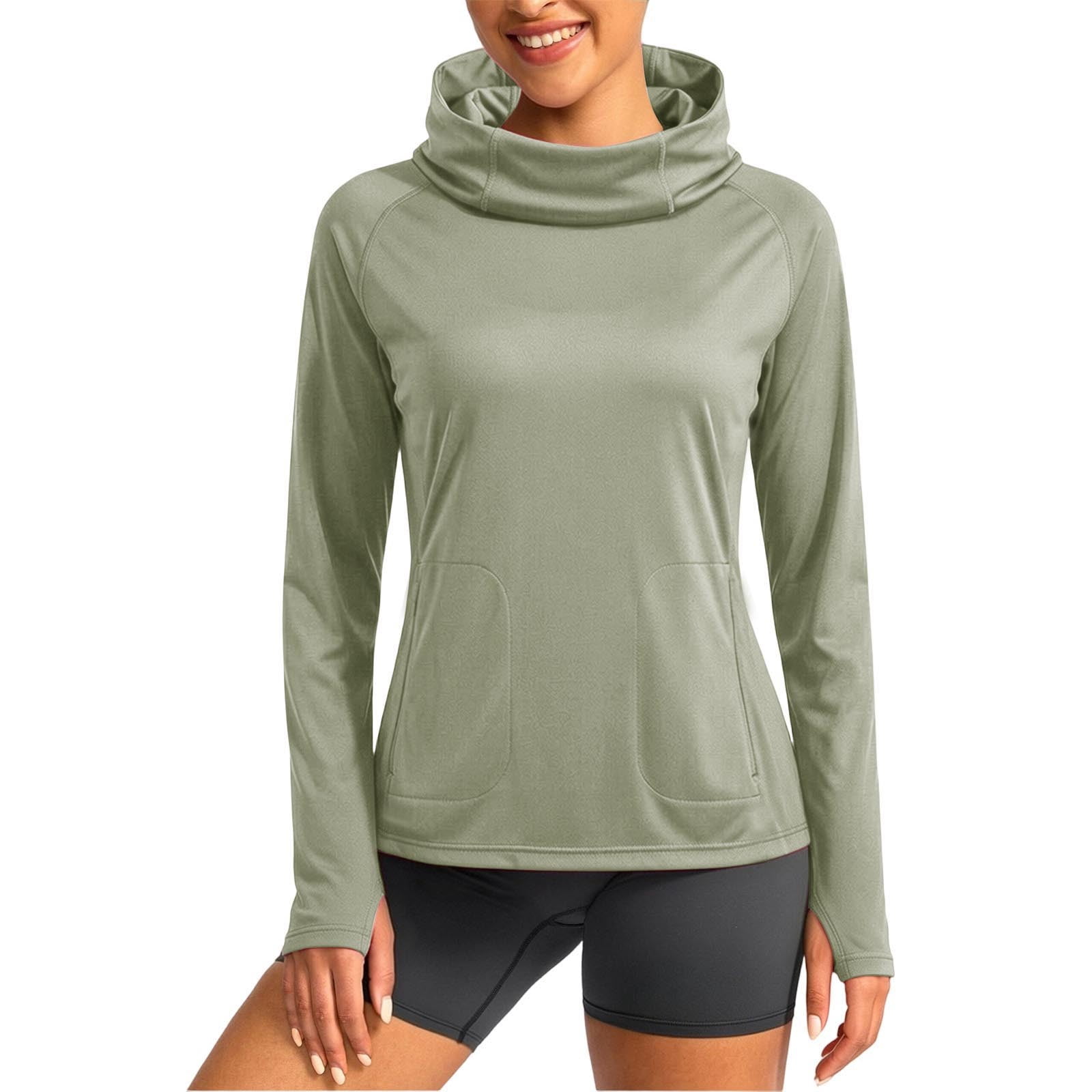 Annhoo Workout Shirts for Women Upf50+ Sun Protection Quick-Dry Blouses ...