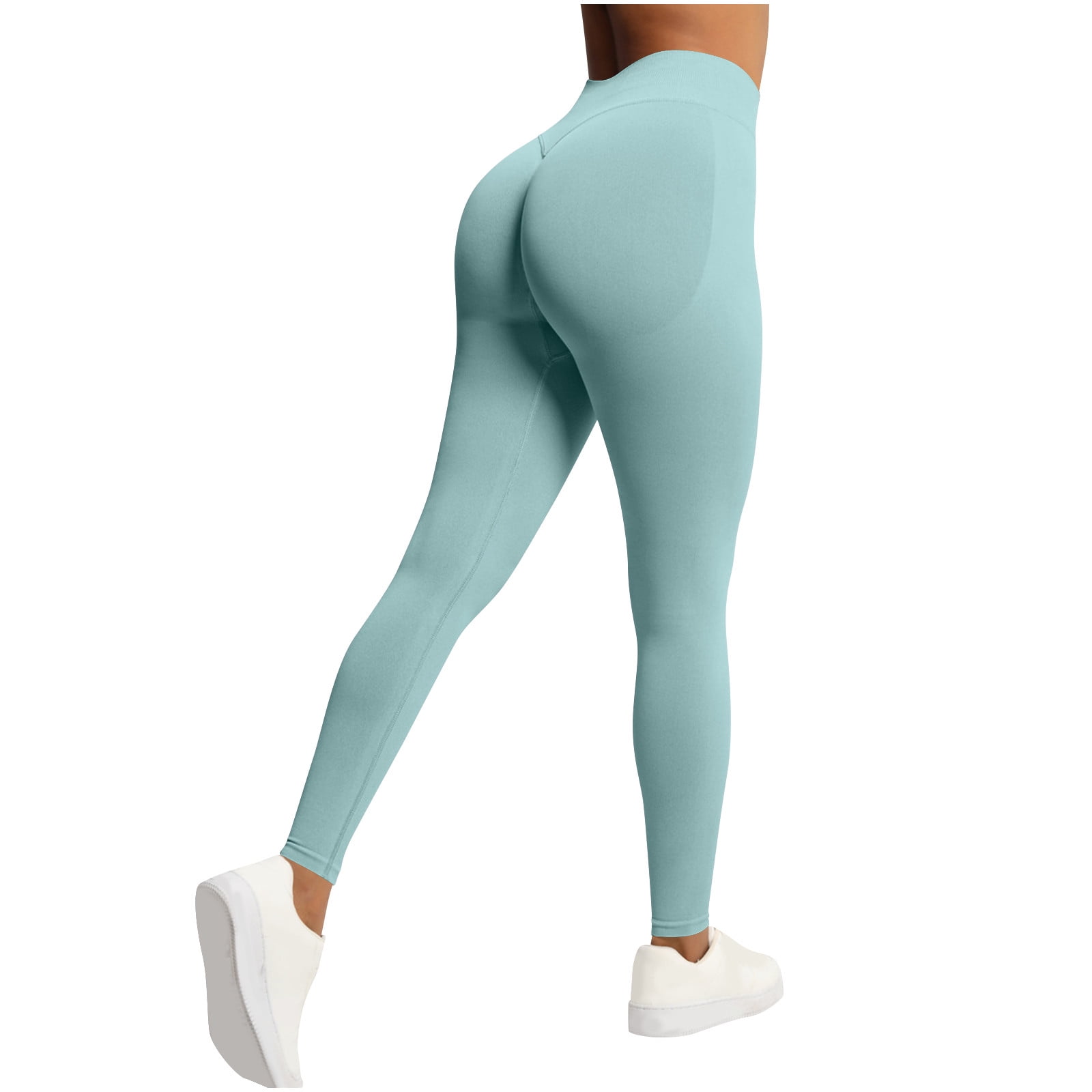 Annhoo Yoga Pants for Women Lightweight Stretchable Solid Color High ...