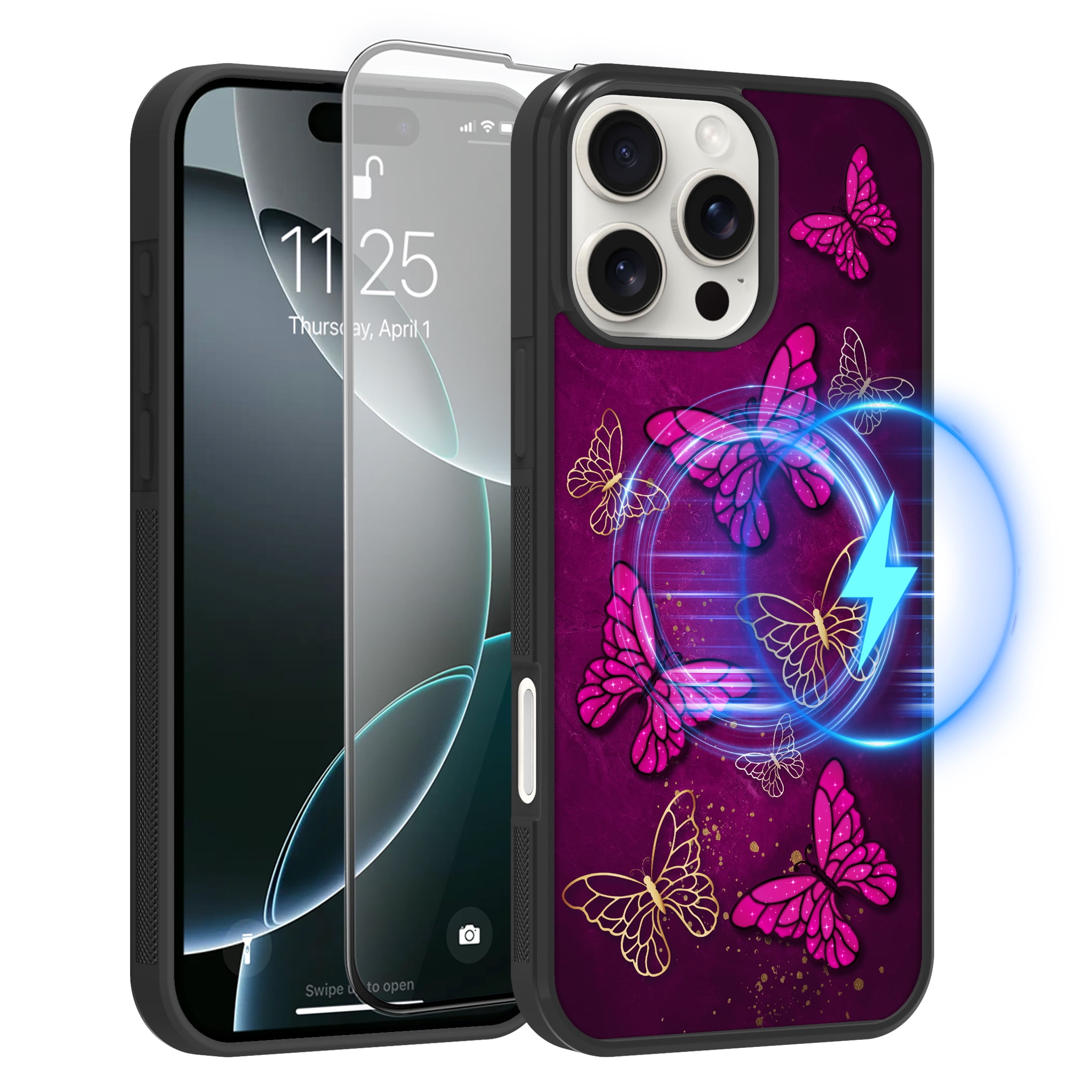 Anniamy Magnetic for iPhone 16 Pro Case, [Compatible with MagSafe] Cute ...