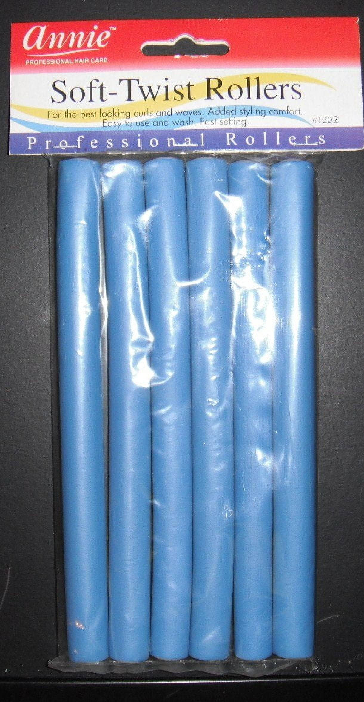 Annie 01202 Soft Twist Rollers, Blue, 6 Count C65 - Walmart.com