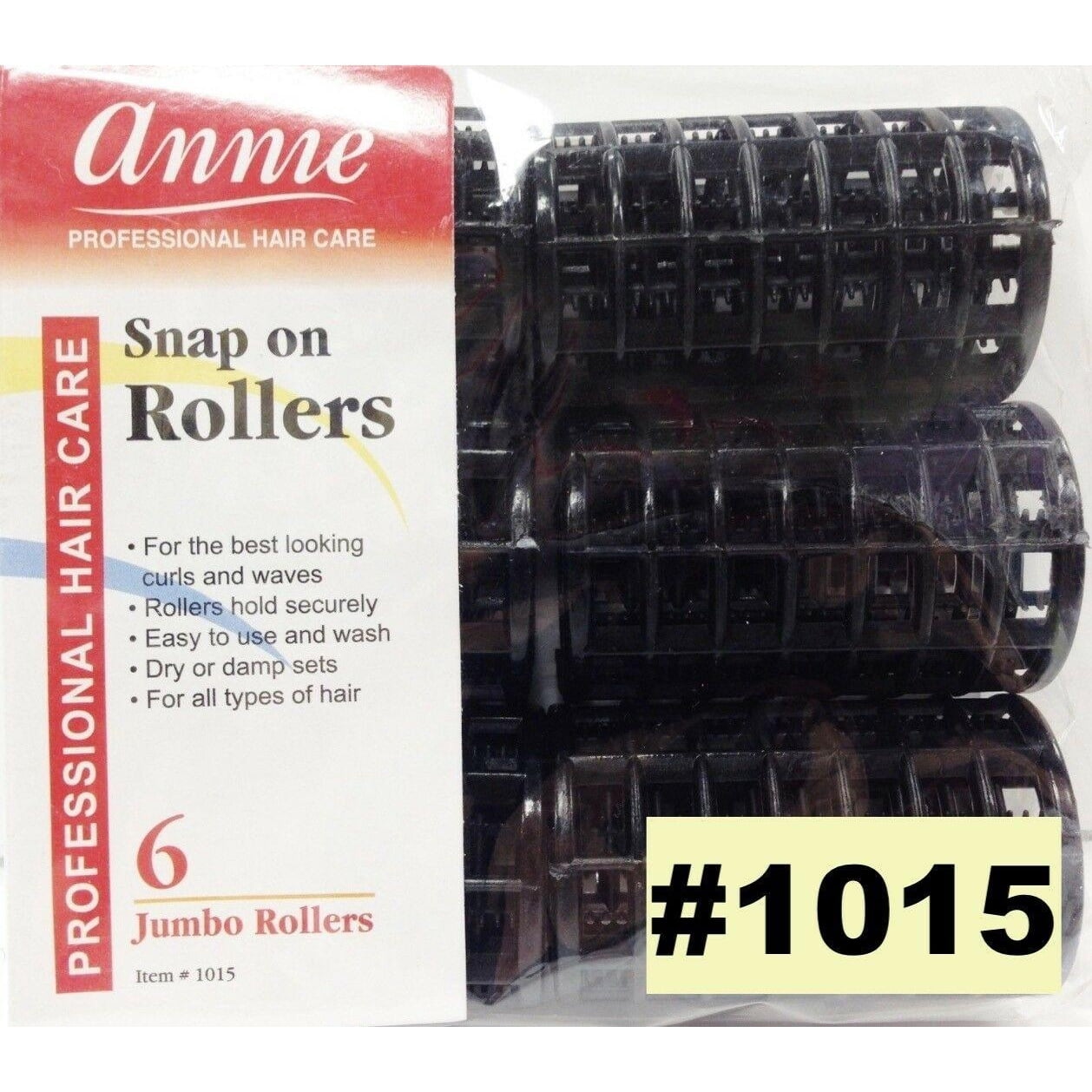 Annie 1015 Snap On Rollers Jumbo Rollers 1 1/2" No Pins Or Clips Needed ...