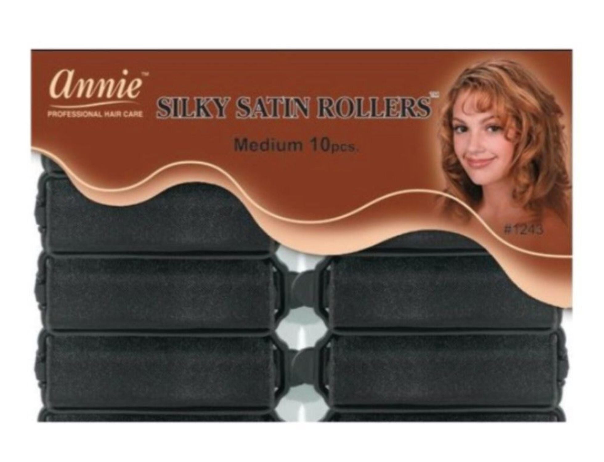 "Annie Medium Satin Foam Hair Rollers Set - 3/4"", Prevents Hair Breakage, For All Ages - 10 Pcs ...