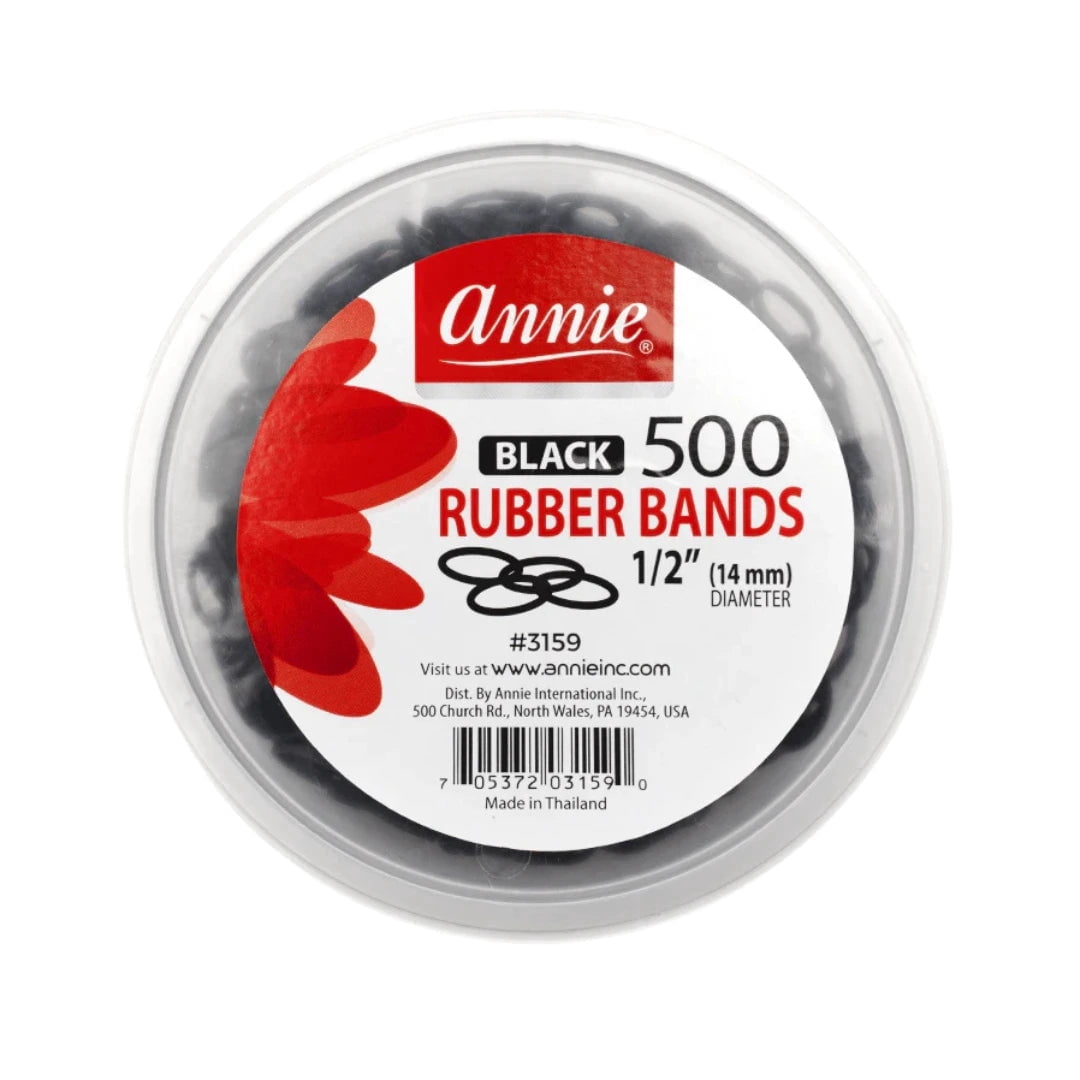 Annie Rubber Bands, Black, Medium Diameter 14mm, 500Ct, 1/2 - Walmart.com