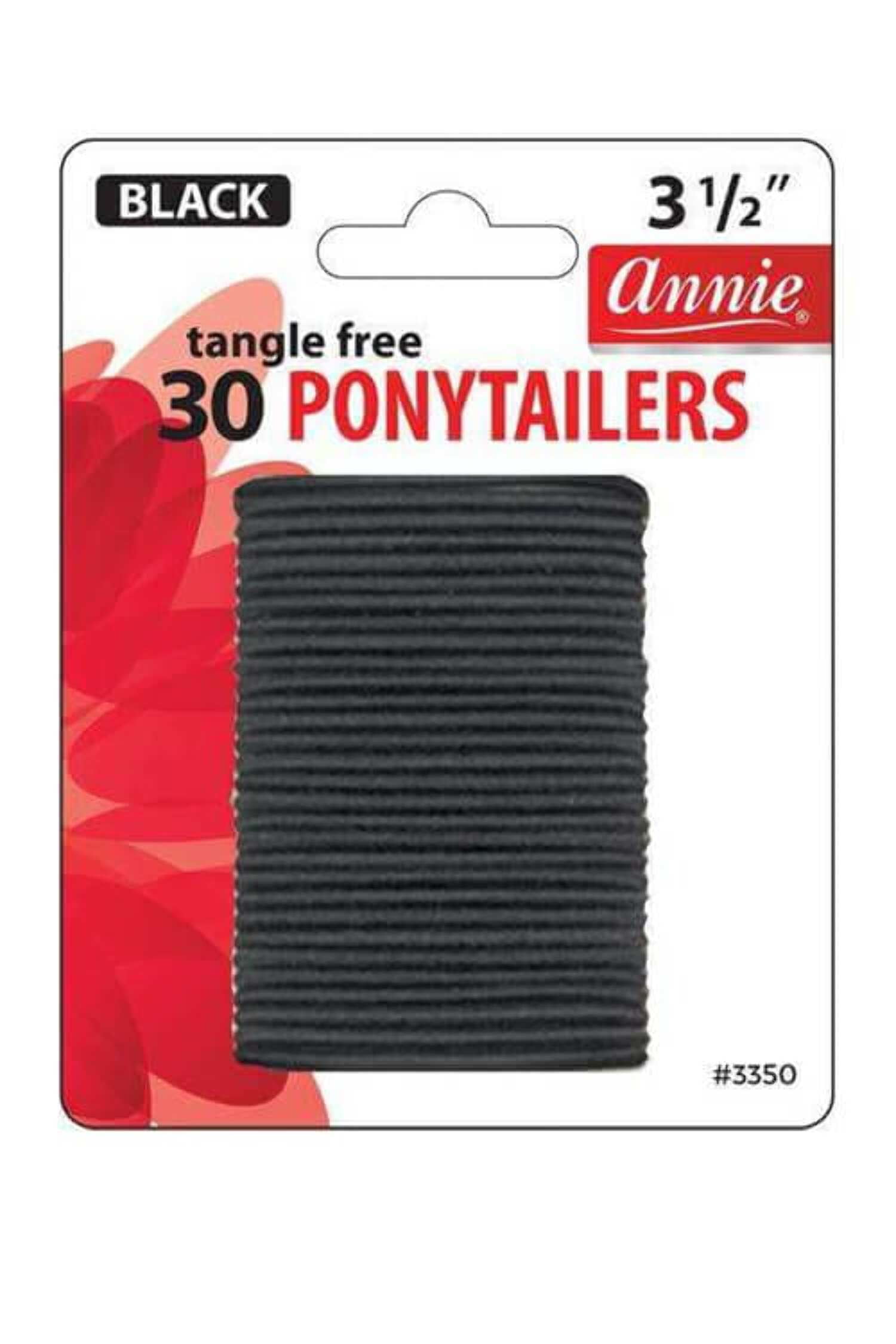 Annie #3350 Tangle Free Black Ponytailers 3 1/2" #3350 - Walmart.com