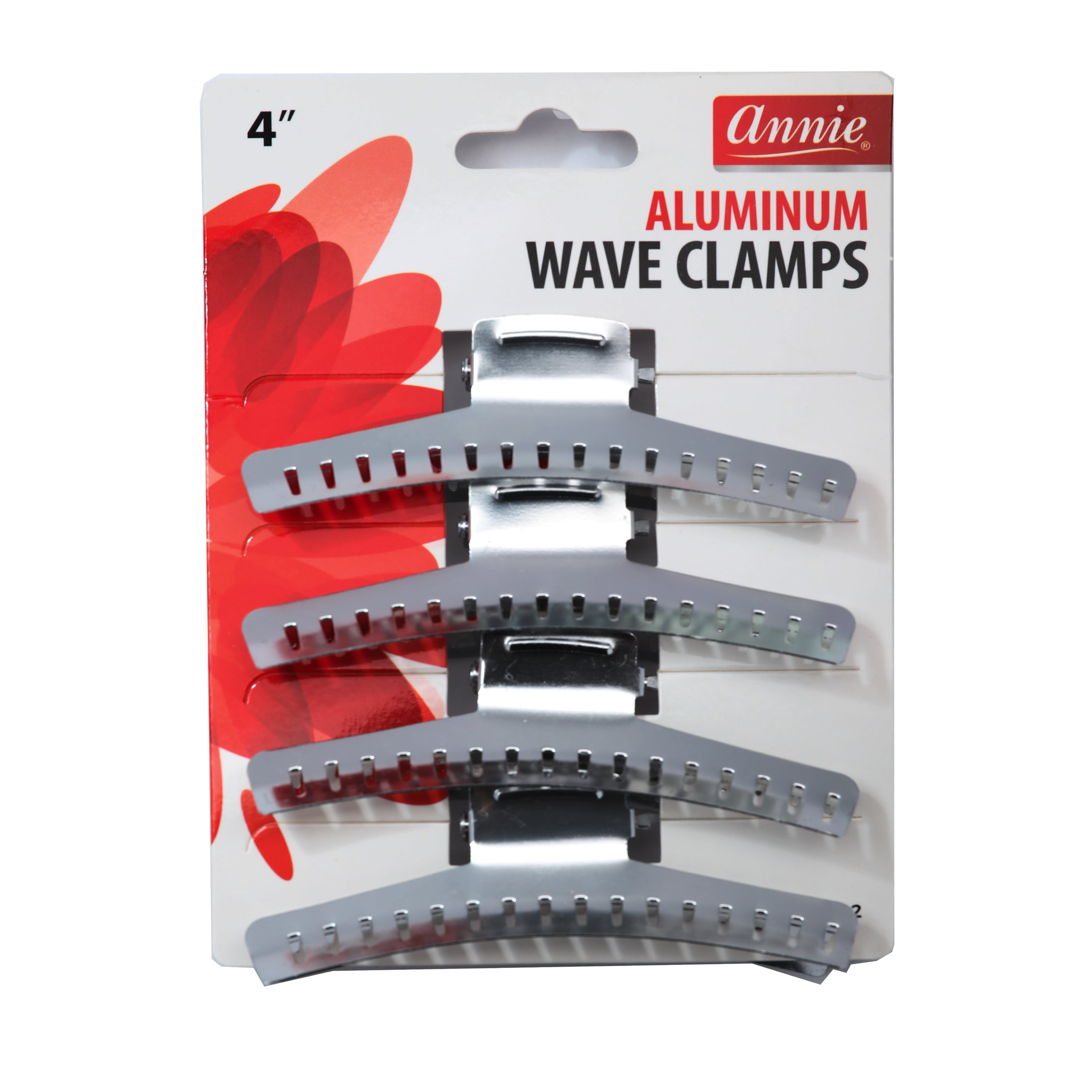 Annie 4" Aluminum Wave Hair Clamps 3142 4/PK - Walmart.com