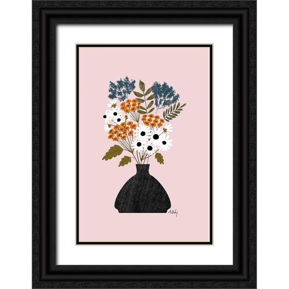 Annie Bailey Art 17x24 Black Ornate Wood Framed with Double Matting ...