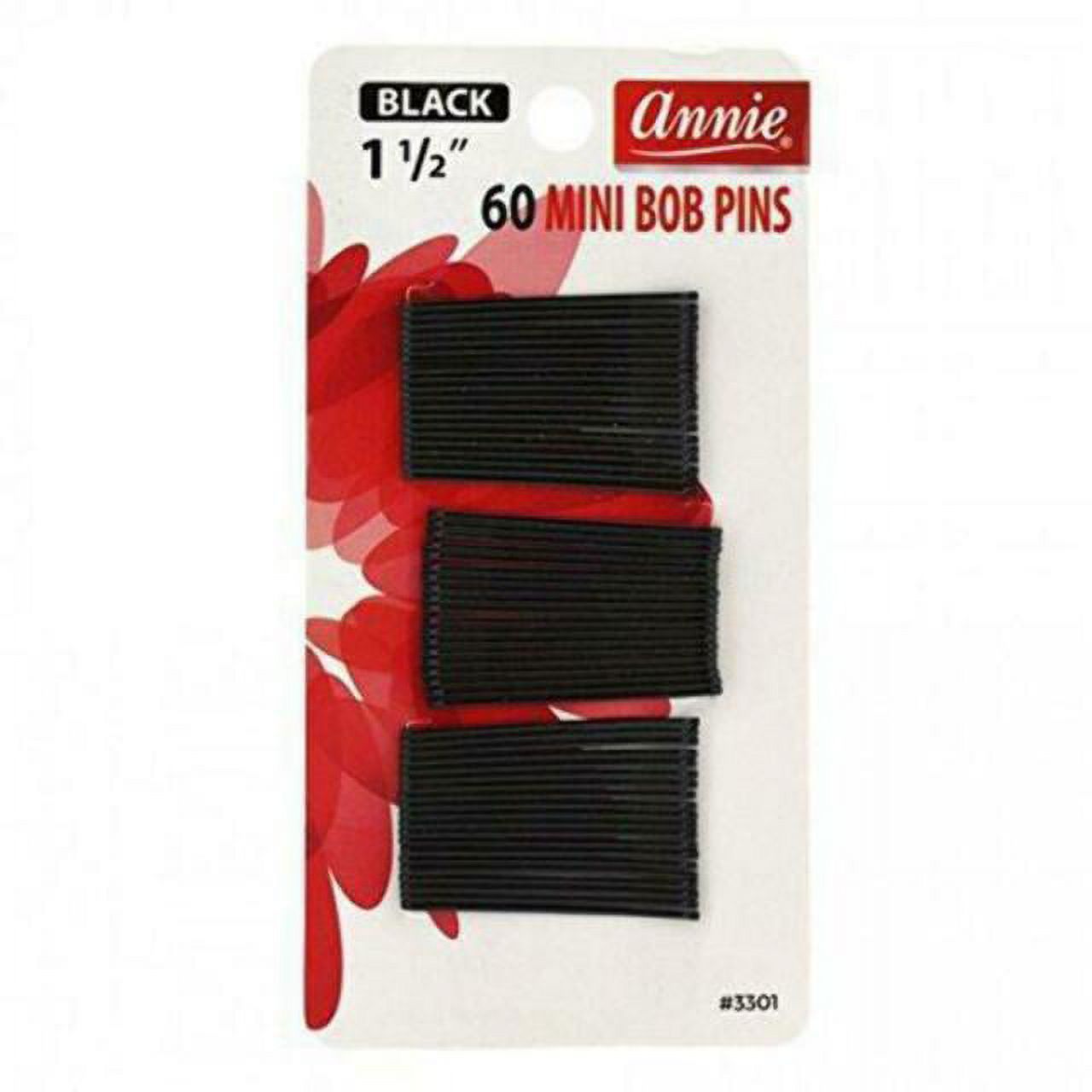 Annie Ball Tipped Mini Bob Pins 1-1/2" Long, 60/PK, Pack of 3 - Walmart.com