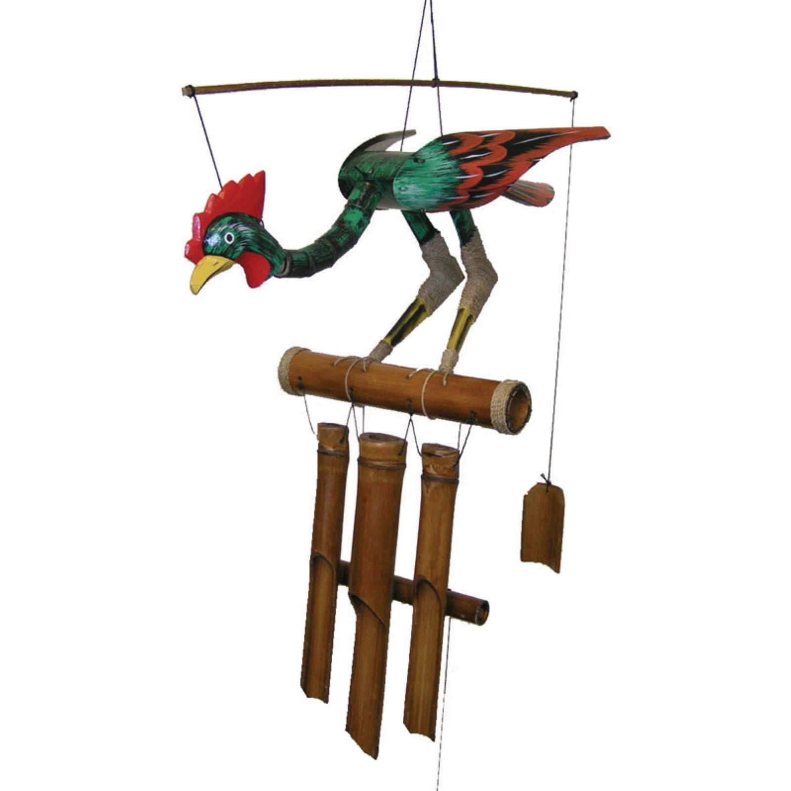 Annie Bobbing Head Rooster Bamboo Wind Chime - Walmart Business Supplies