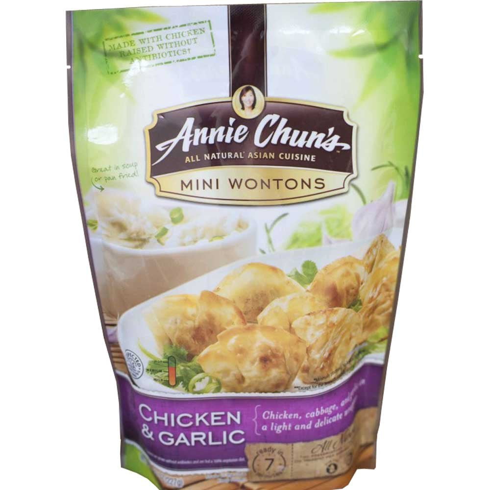 Annie Chun's Chicken & Garlic Mini Wontons, 8-Ounce (Pack of 9 ...