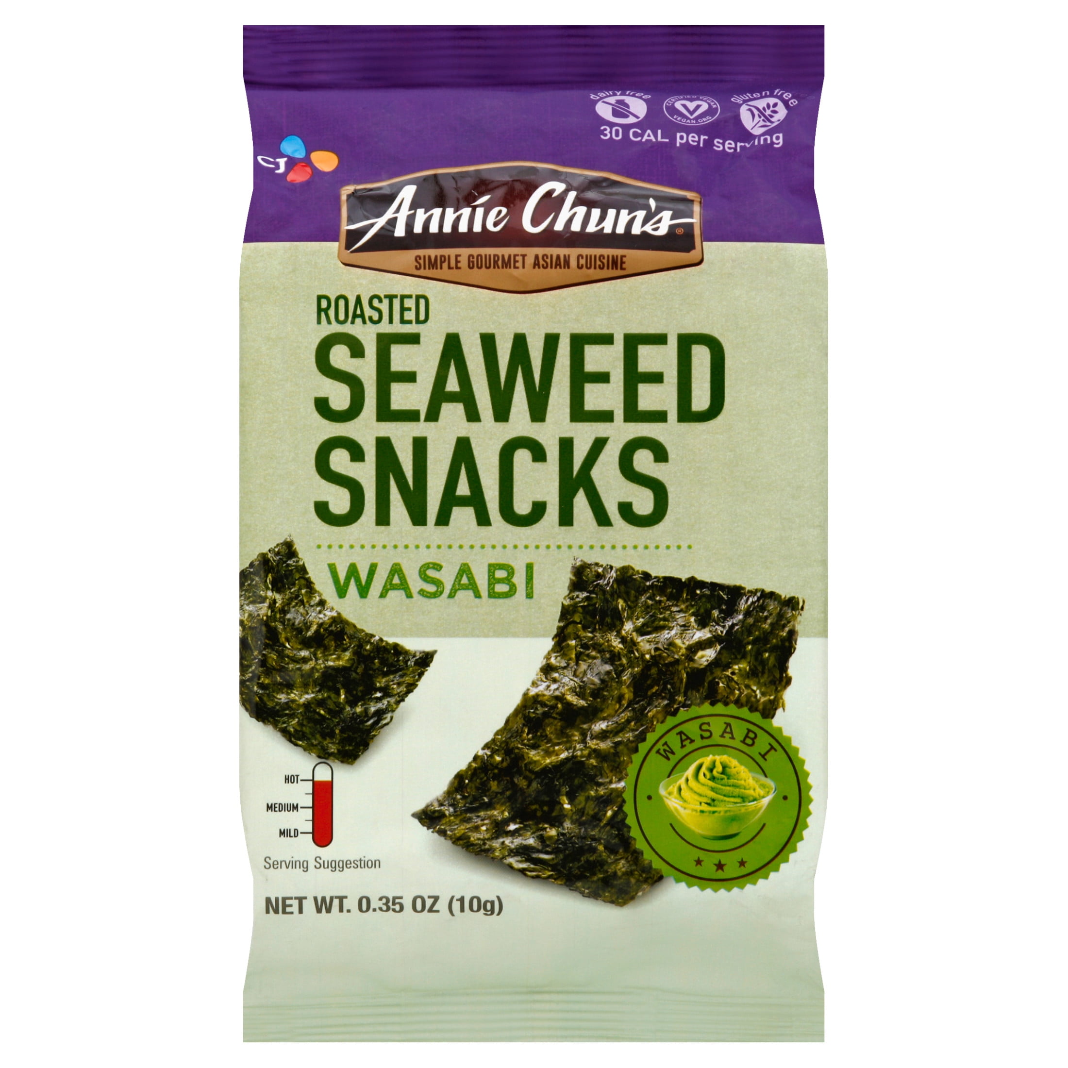 Annie Chun's Roasted Seaweed Wasabi, 0.35 oz - Walmart.com