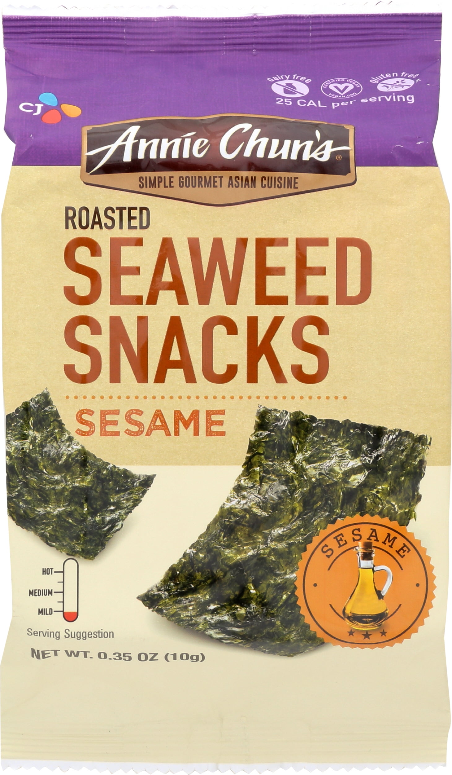 Annie Chun's Sesame Seaweed Snacks, 0.35 oz Pack of 12 - Walmart.com