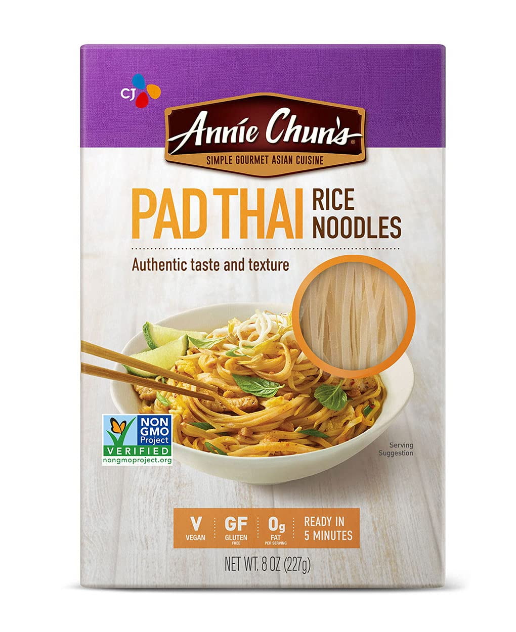Annie Chuns Pad Thai Gluten Free Rice Noodles 8 oz Pack of 2 - Walmart.com