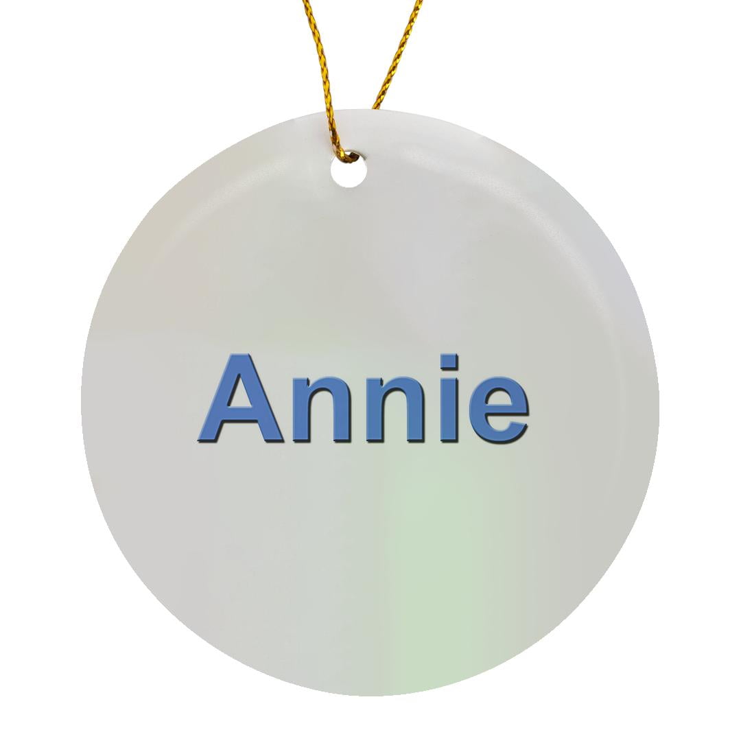 Annie, Circle Porcelain Ornament - Walmart.com