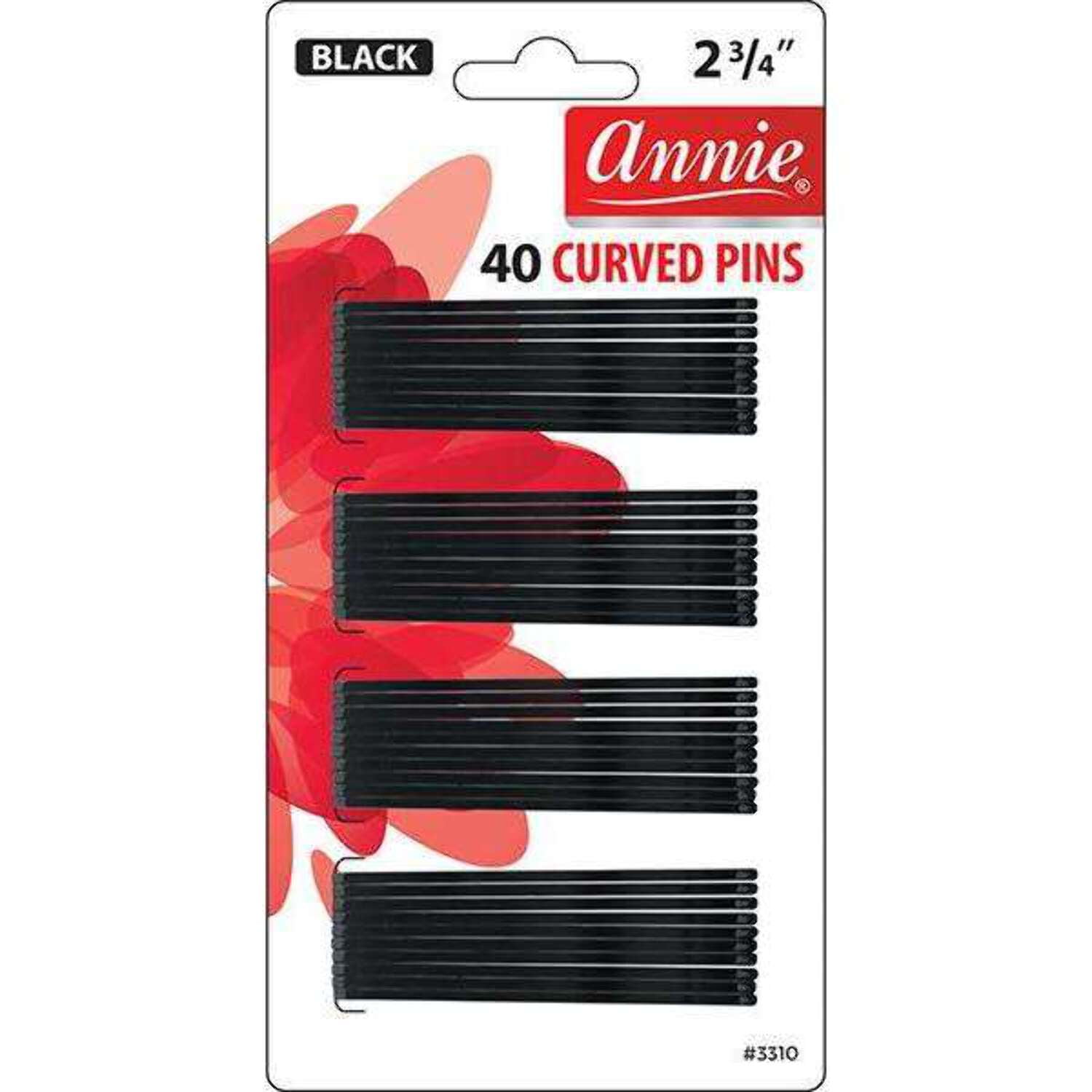 Annie Curved Pins 2 3/4" 40Ct Black 3310 - Walmart.com