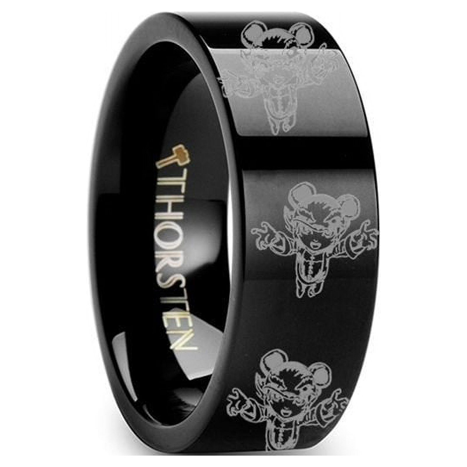 Annie Dark Black Tungsten Engraved Ring League of Legends LOL - 8mm ...