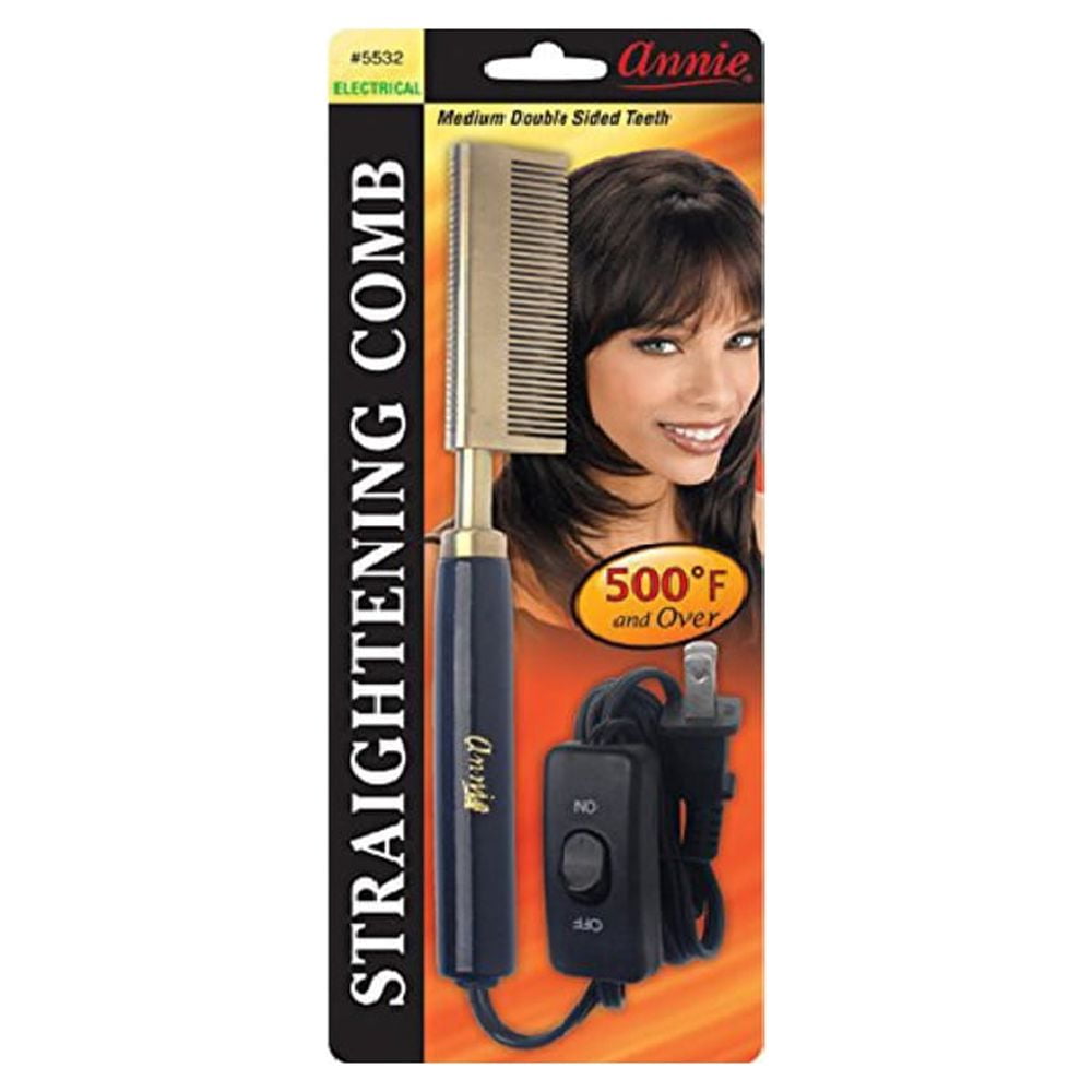 Annie Electrical Straightening Comb, Double Sided Medium Teeth,Pack of ...