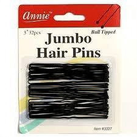 Annie Jumbo Hair Pins 3" 32Ct Black, Pack of 2 - Walmart.com