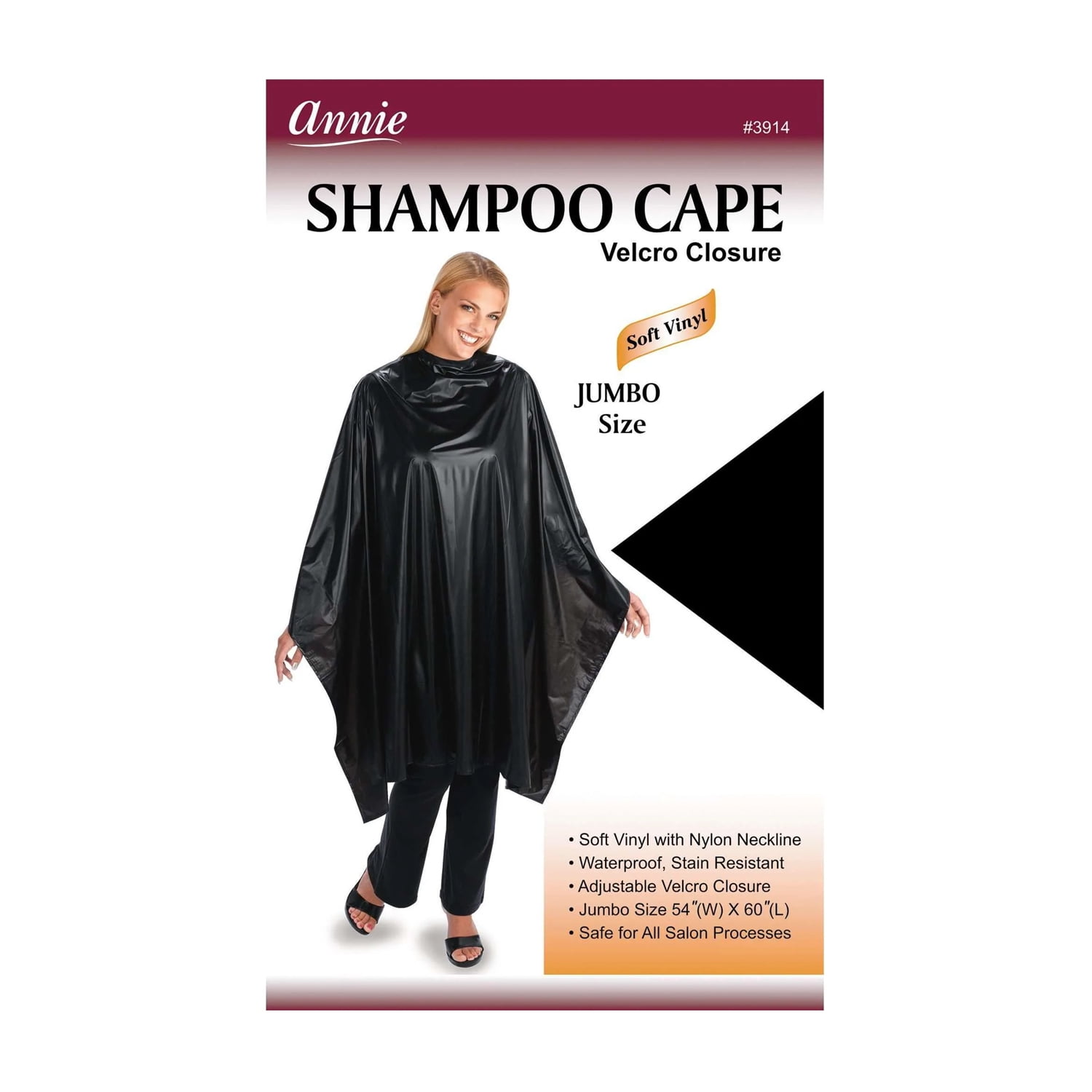 Annie Jumbo Size Shampoo Cape 54" X 60",Pack of 3 - Walmart.com