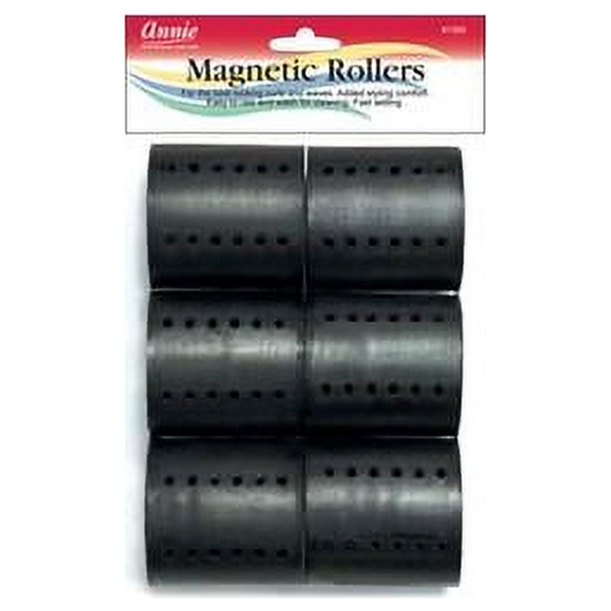 Annie Magnetic Rollers 2 1/2" Black, 6/PK, Pack of 1, 6 Packs - Walmart.com