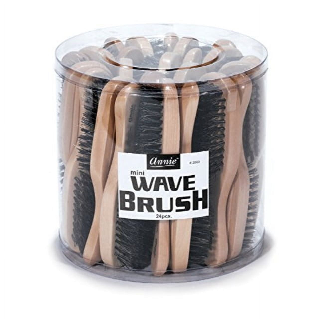 Annie - Mini Wave Brush Bulk - (24) Count - (100%) Boar Reinforced ...
