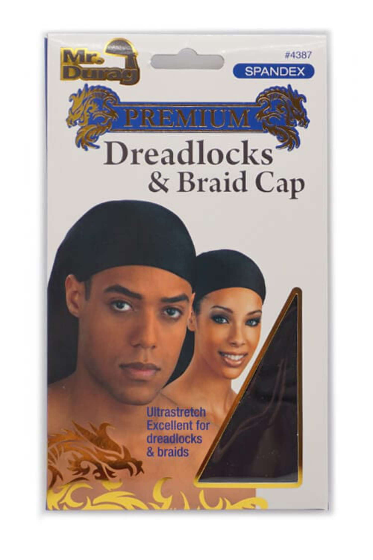Mr. Durag Dreadlocks and Braid Cap Spandex One Size Black 4387 ...