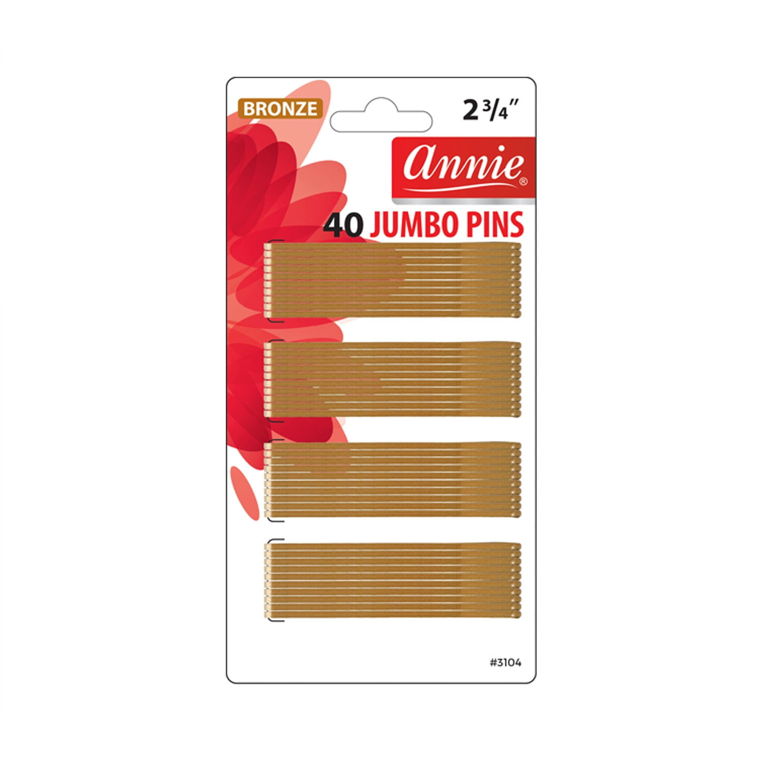 Annie Roller Pins 2 3/4" 40ct bronze, Pack of 1, 3 Packs - Walmart.com