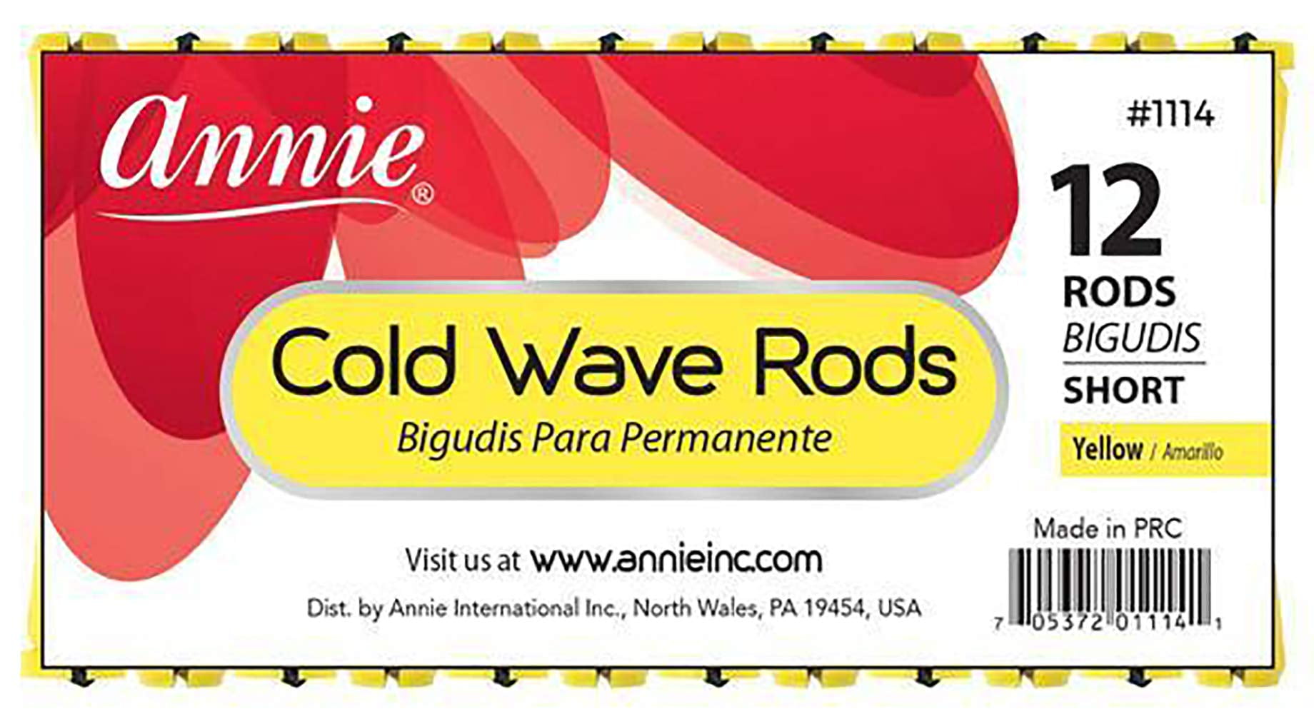 Annie Short Cold Wave Rods with Rubber Band for Hair Curling and Perm ...