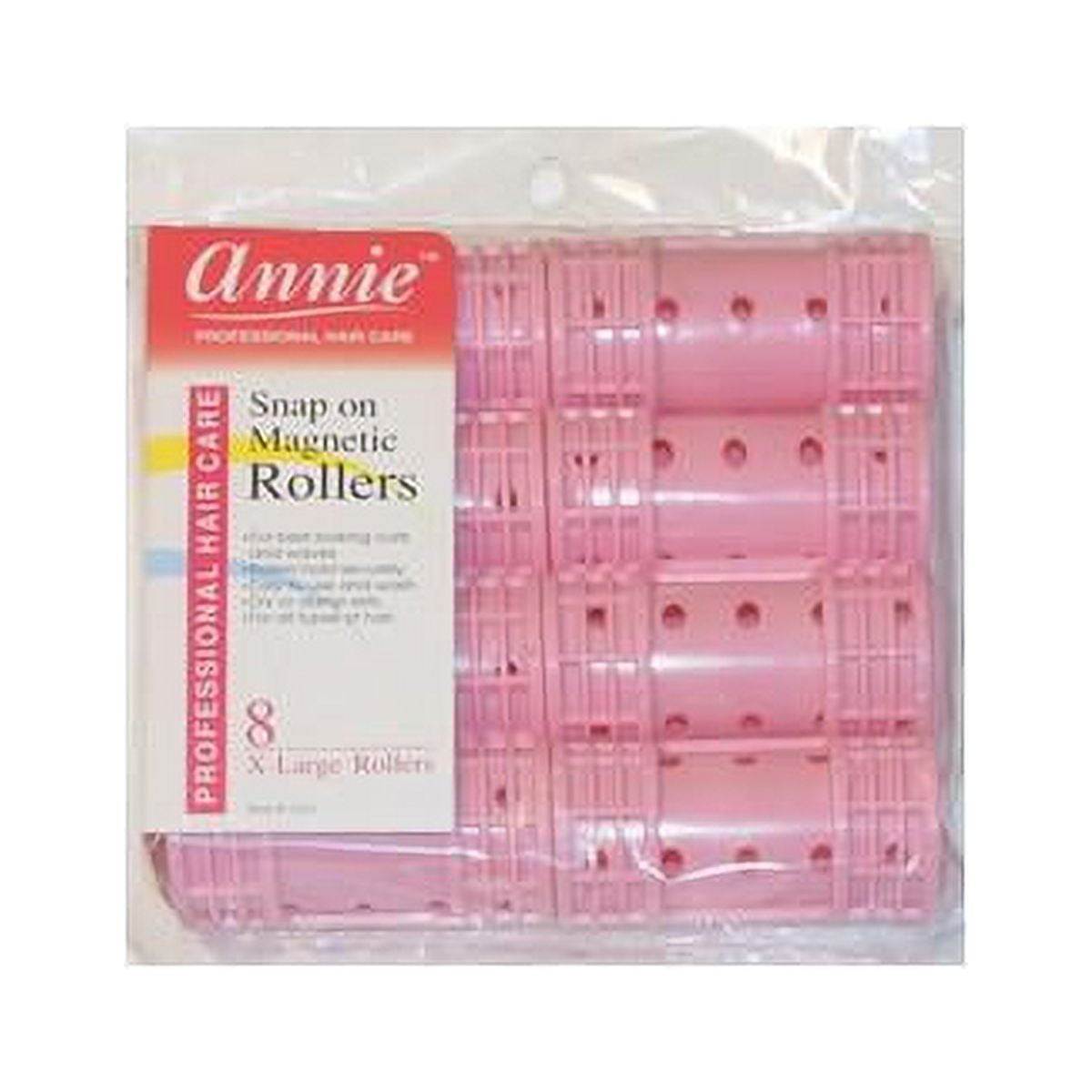 Annie Snap On Magnetic Rollers, X-Large Pink, 8/PK, Pack of 1, 3 Packs ...