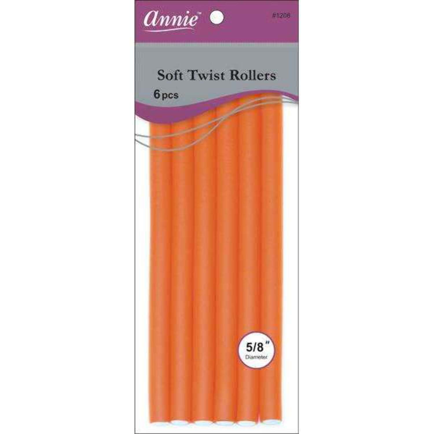 Annie - Annie Soft Twist Rollers 5/8" Xl Orange (6pcs) - Default ...
