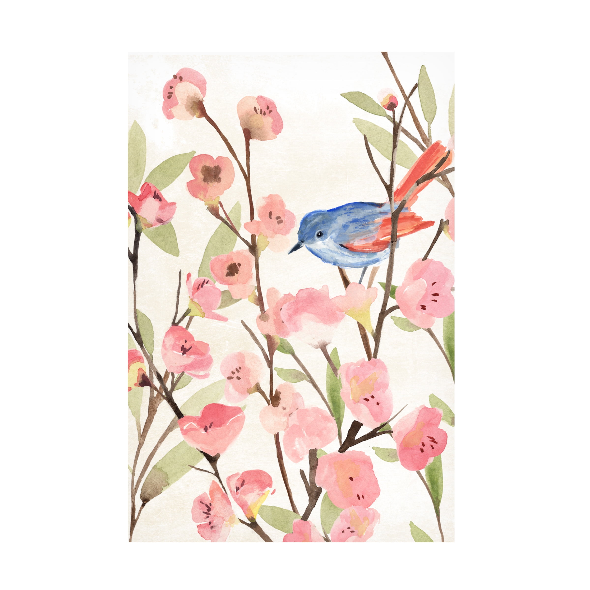 Annie Warren 'Cherry Blossom Perch II' Canvas Art - Walmart.com