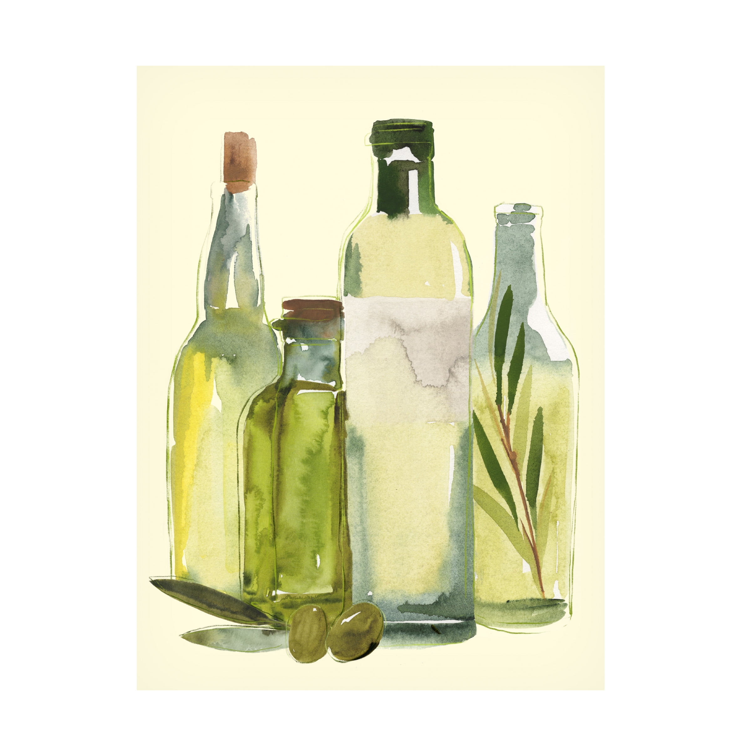 Annie Warren 'Olive Oil Set I' Canvas Art - Walmart.com