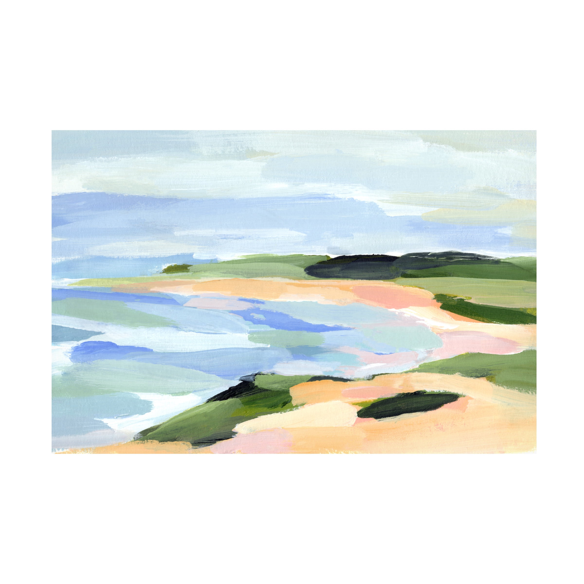 Annie Warren 'Pastel Coastline I' Canvas Art - Walmart.com