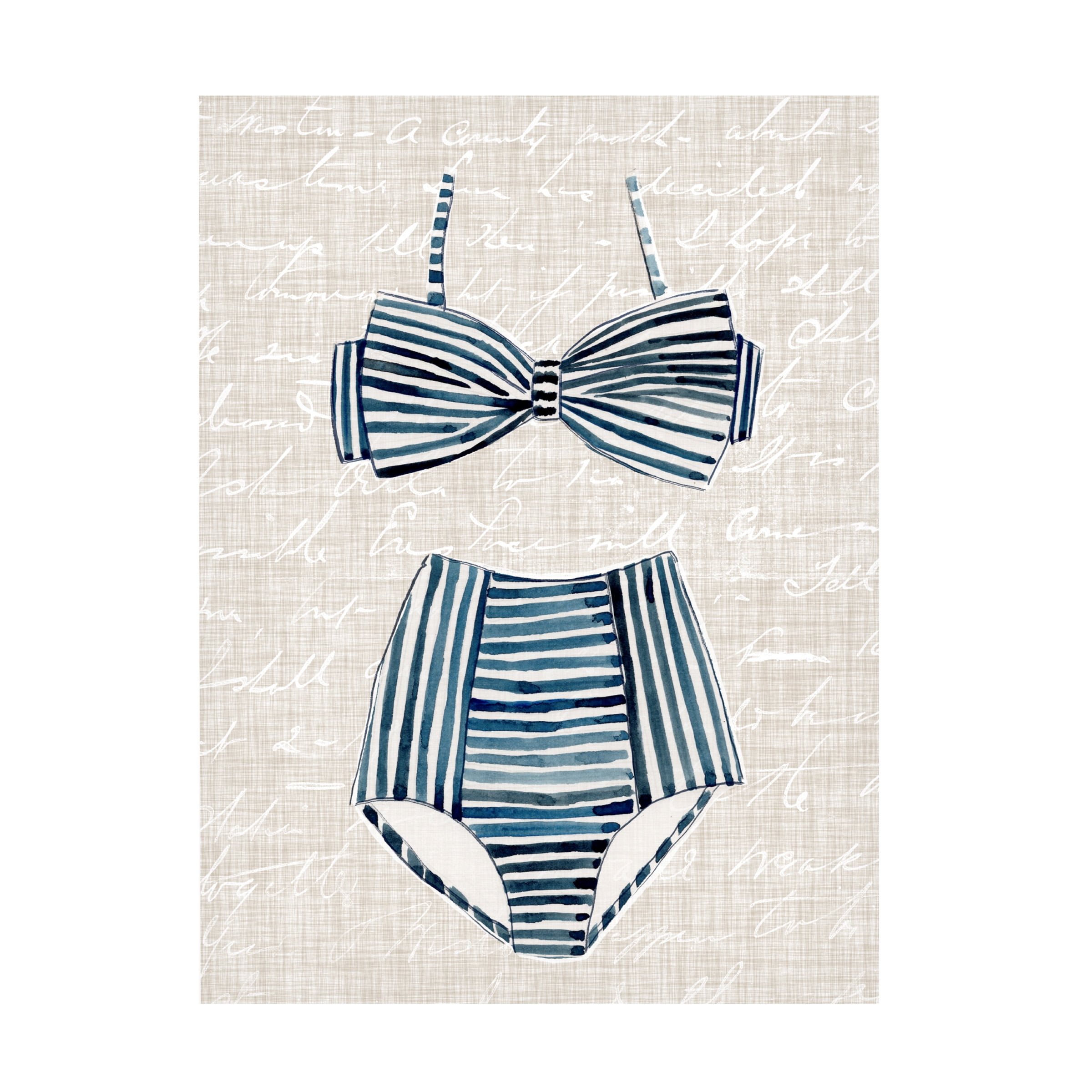 Free Shipping! Trademark Fine Art Annie Warren Vintage Swimming IV ...